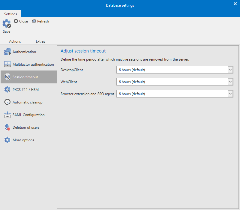 Session timeouts – Netwrix Password Secure