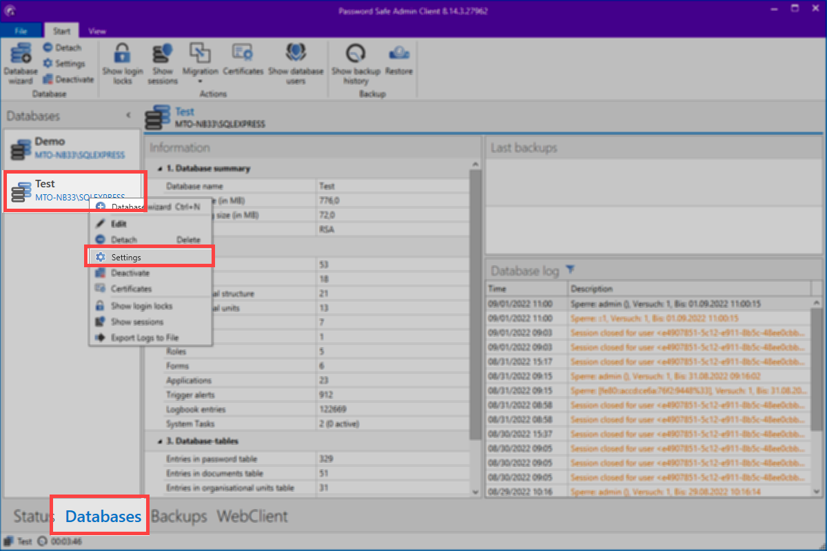 Session timeouts – Netwrix Password Secure