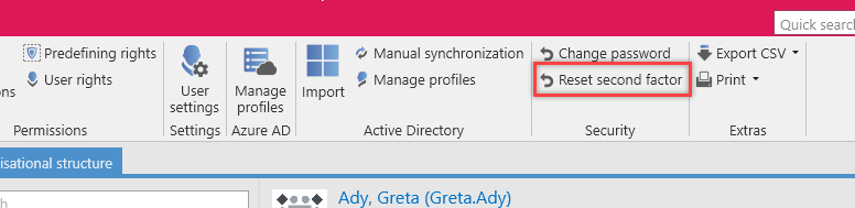 Reset multifactor of another user – Netwrix Password Secure