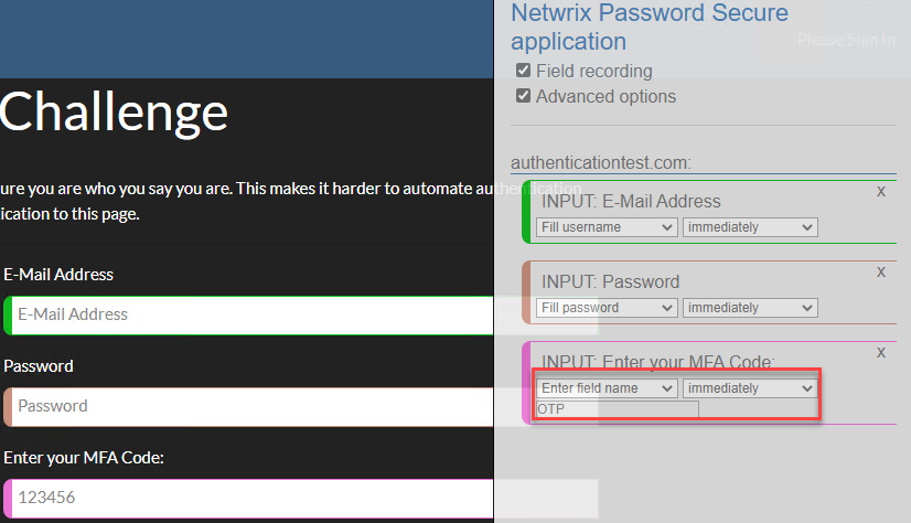 Auto Fill Otp Totp Fields Netwrix Password Secure