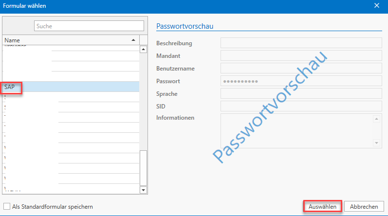 Automatische Anmeldung an SAP – Netwrix Password Secure